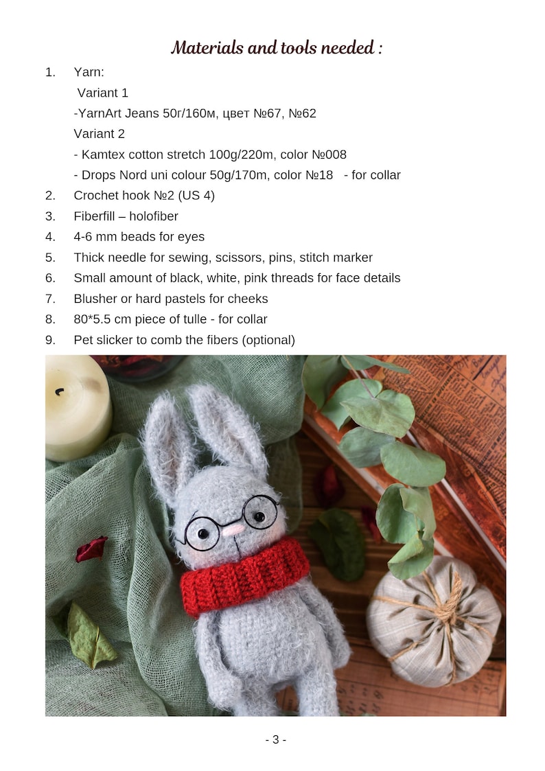 Crochet PATTERN Rabbit Andrew, Amigurumi Animal Patterns, Crochet Bunny ...