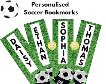 Soccer Bookmark - Etsy