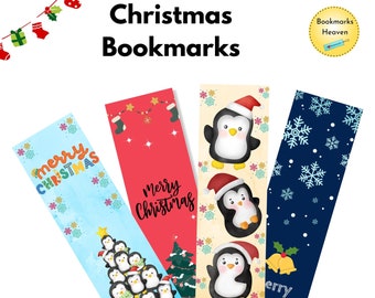Penguin Printable Bookmark - Etsy