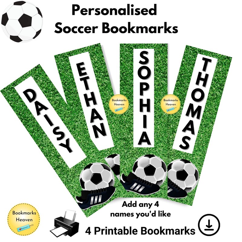 Soccer Bookmark - Etsy