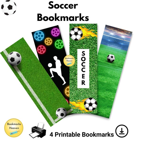 Soccer Bookmark - Etsy