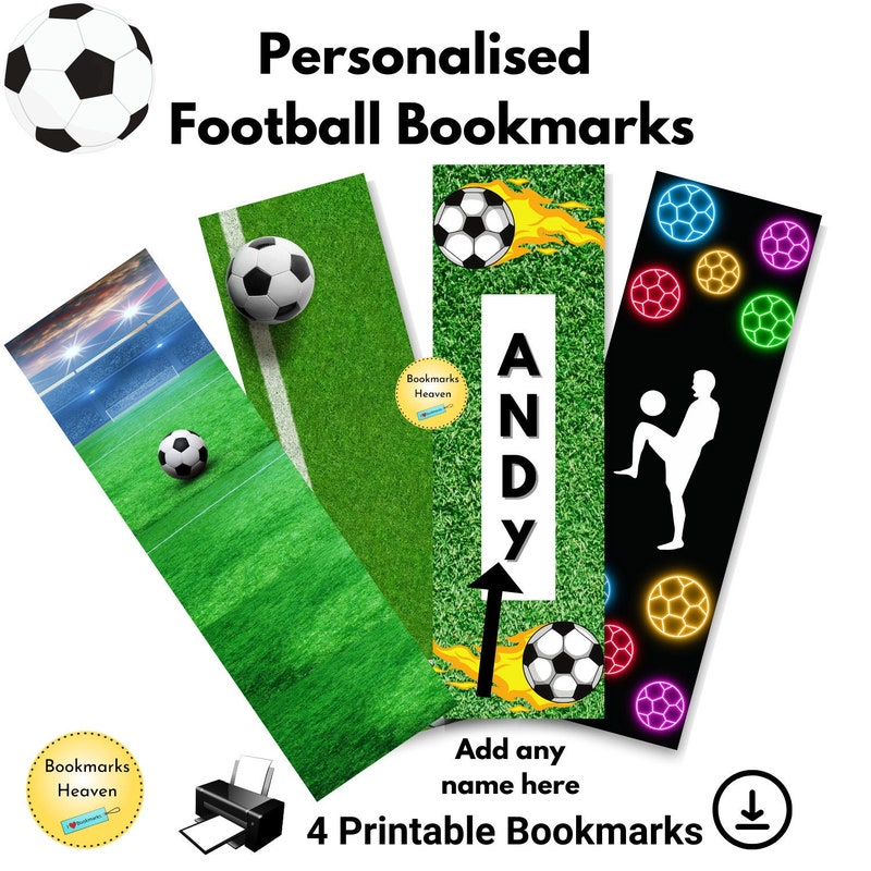 Soccer Bookmark - Etsy