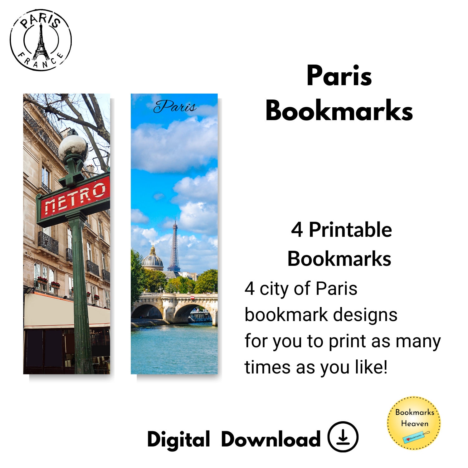 Eiffel Tower Bookmark French Bookmark Parisian Gift Book - Etsy