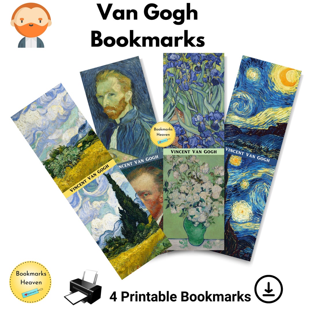 Van Gogh Art Bookmarks Van Gogh Bookmark Designs Art Lover - Etsy UK