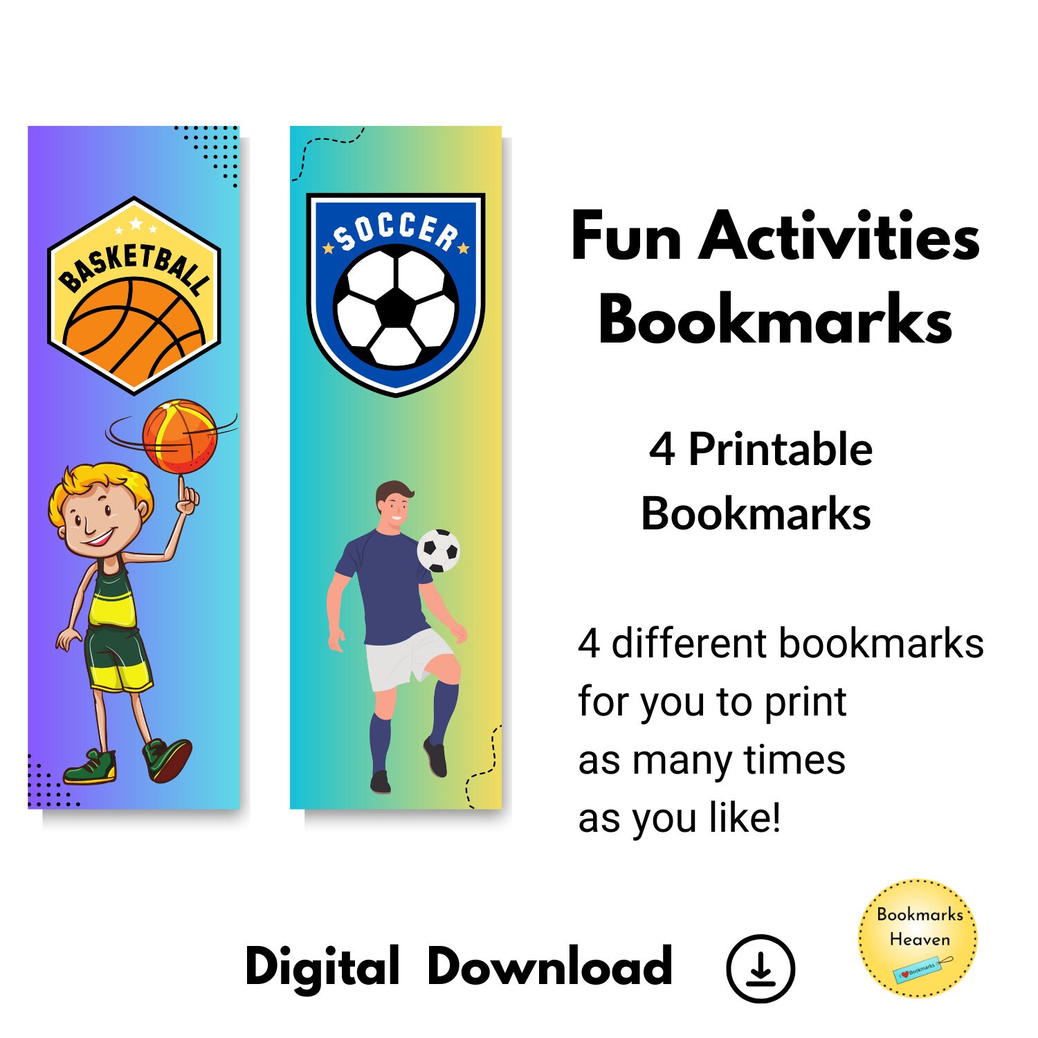 Gamer Bookmark Printable, Bookish Gifts for Kids, Kids Bookmarks ...