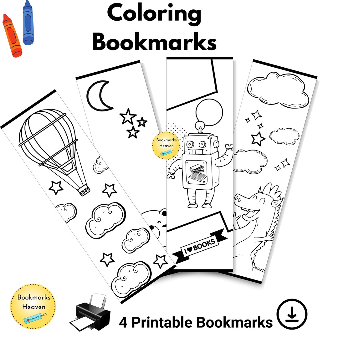 Back to School Bookmarks Colouring Children Bookmarks Book - Etsy
