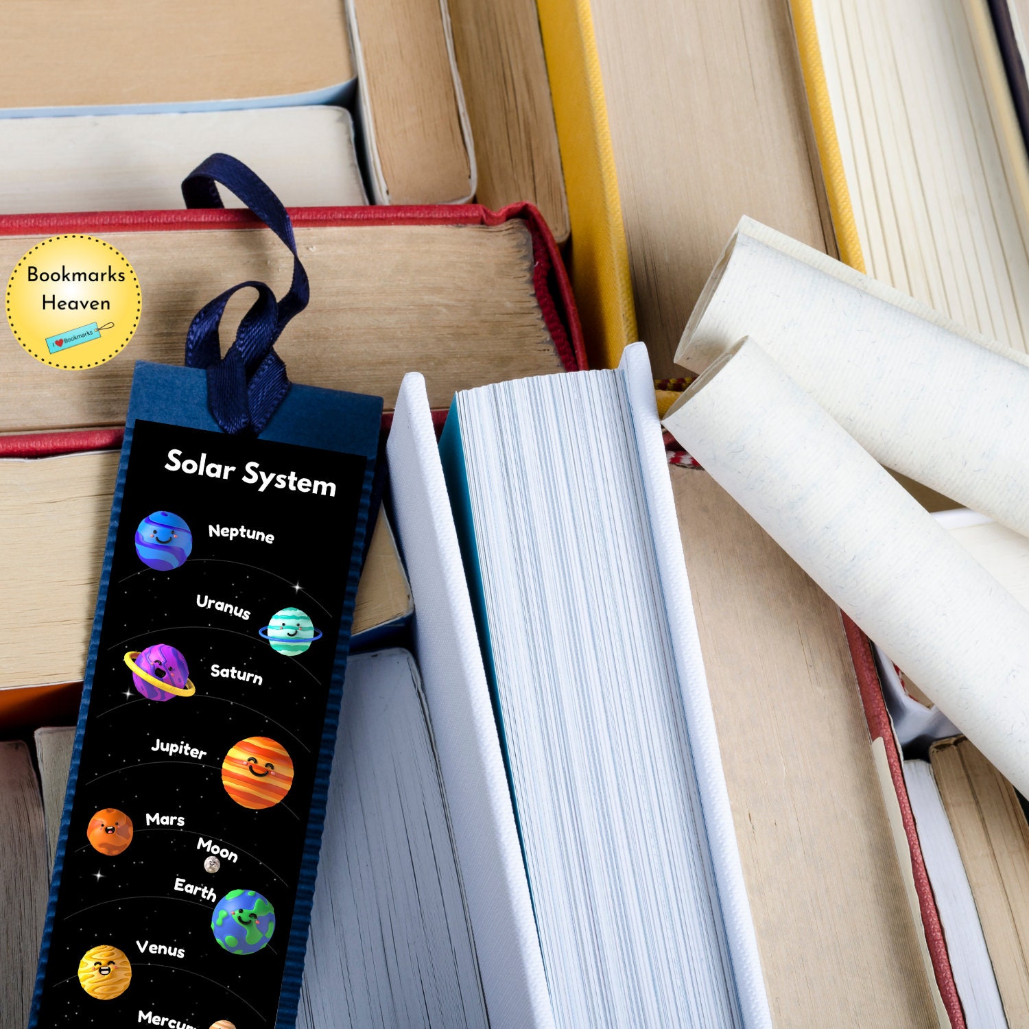 Set of Bookmarks Space Planets Printable Bookmarks Outer - Etsy