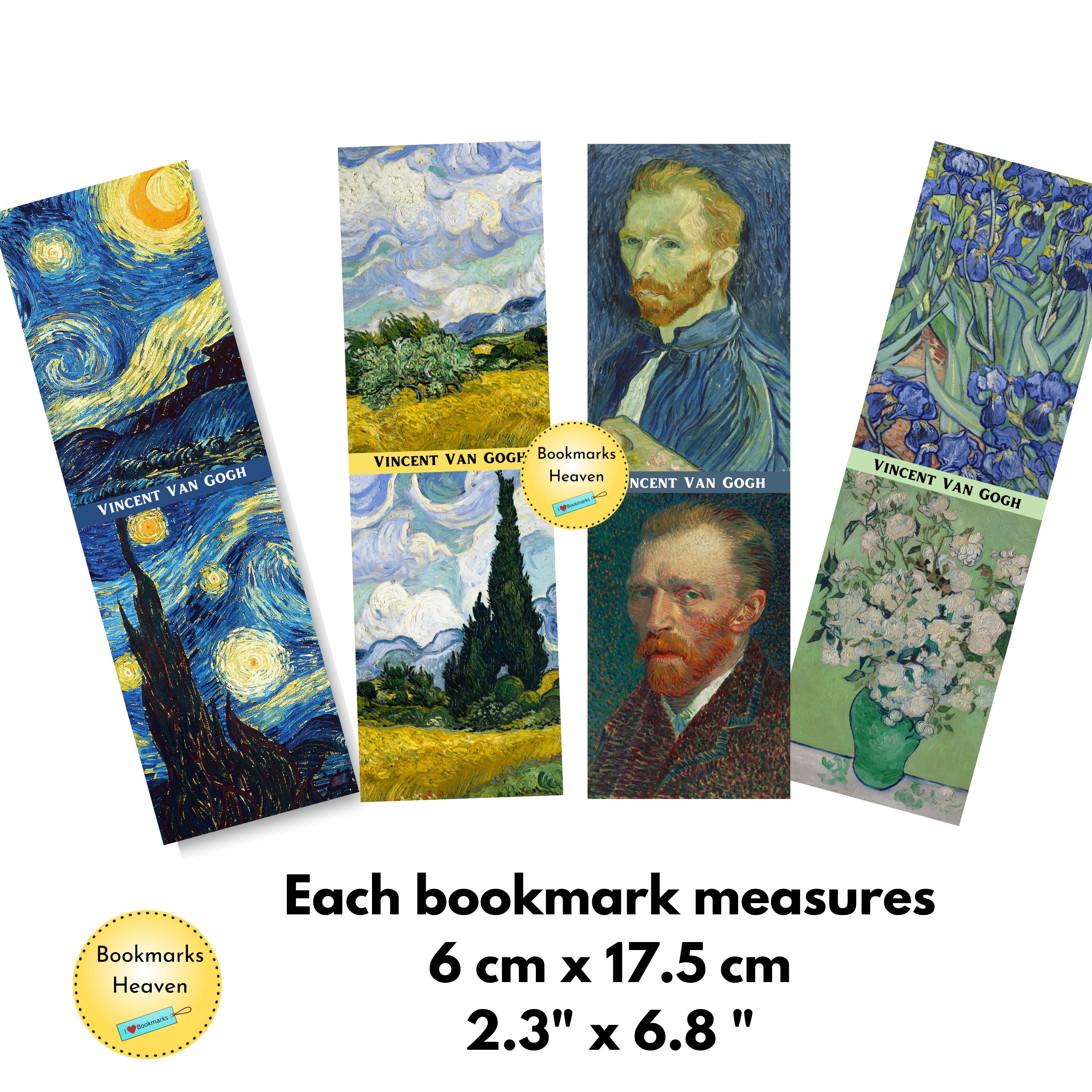 Van Gogh Art Bookmarks Van Gogh Bookmark Designs Art Lover - Etsy UK
