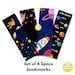 Set of Bookmarks Space, Planets Printable Bookmarks, Outer Space ...