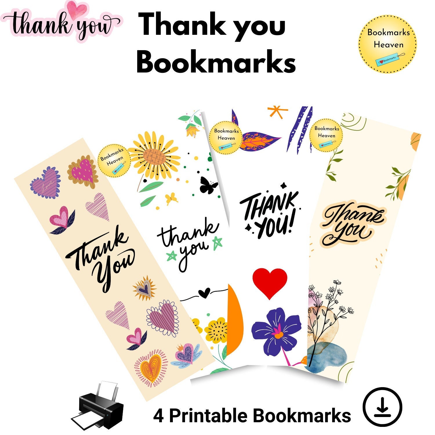 Thank You Bookmark, Teacher Appreciation Bookmark Gift , Teacher Thank ...