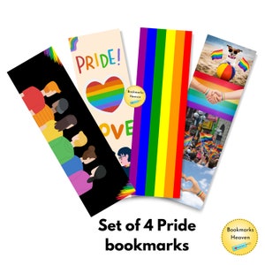 Printable Pride Bookmarks Template, LGBTQ Digital Bookmark Template ...