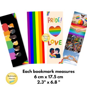 Printable Pride Bookmarks Template, LGBTQ Digital Bookmark Template ...