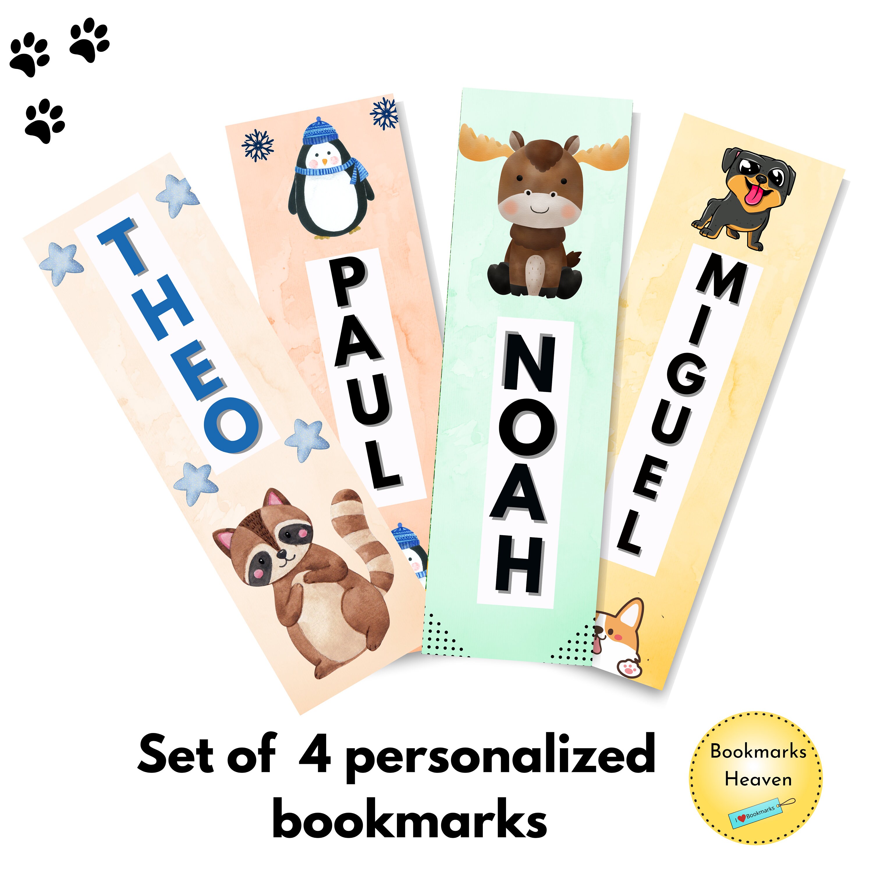 Custom Printable Bookmarks , Printable Bookmarks Template, Kids ...