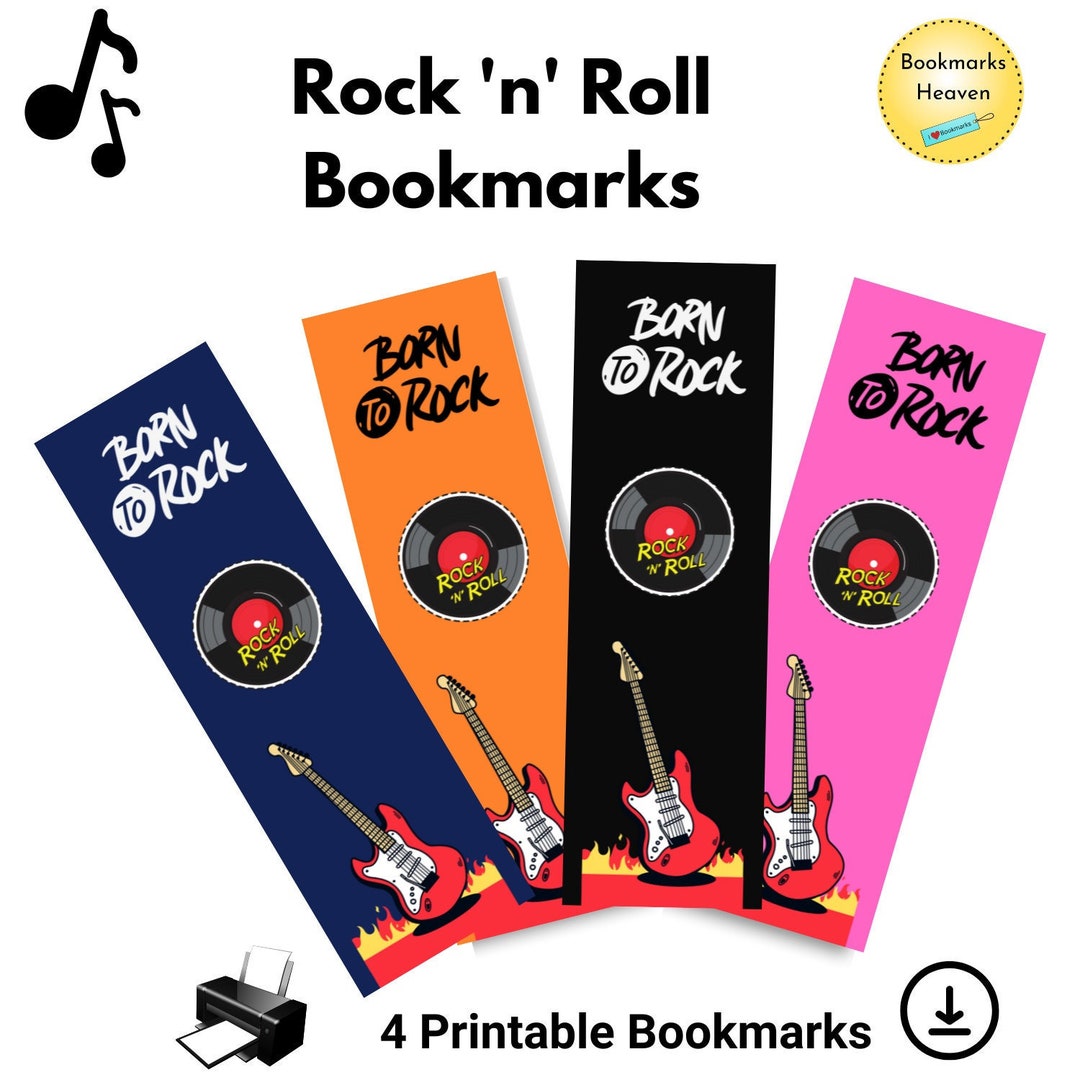Musical Bookmarks Set of 4 Printable, Book Gifts for Music Lovers ...