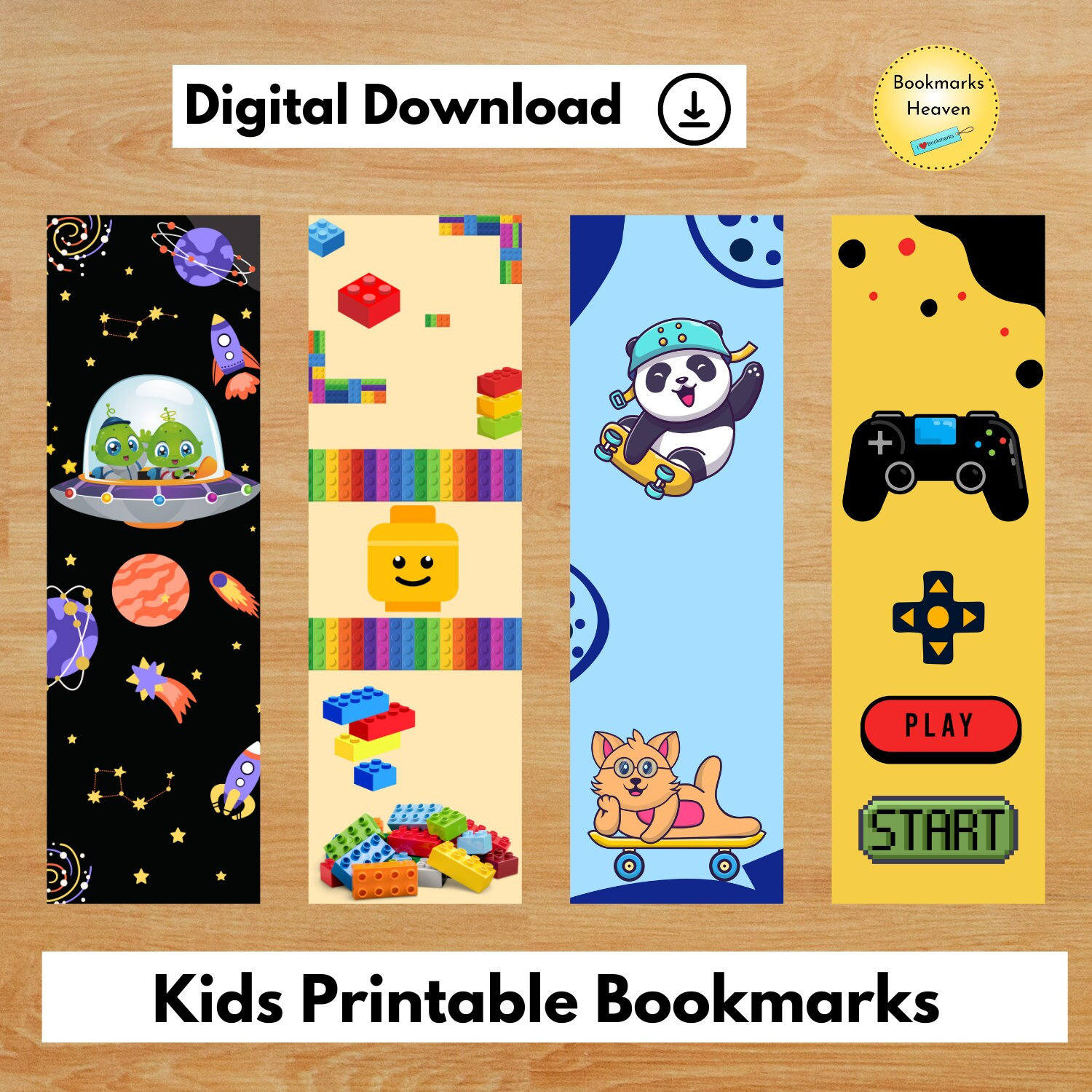 Gamer Bookmark Printable Bookish Gifts for Kids Kids - Etsy