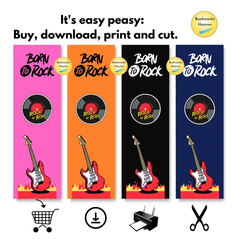 Musical Bookmarks Set of 4 Printable, Book Gifts for Music Lovers ...