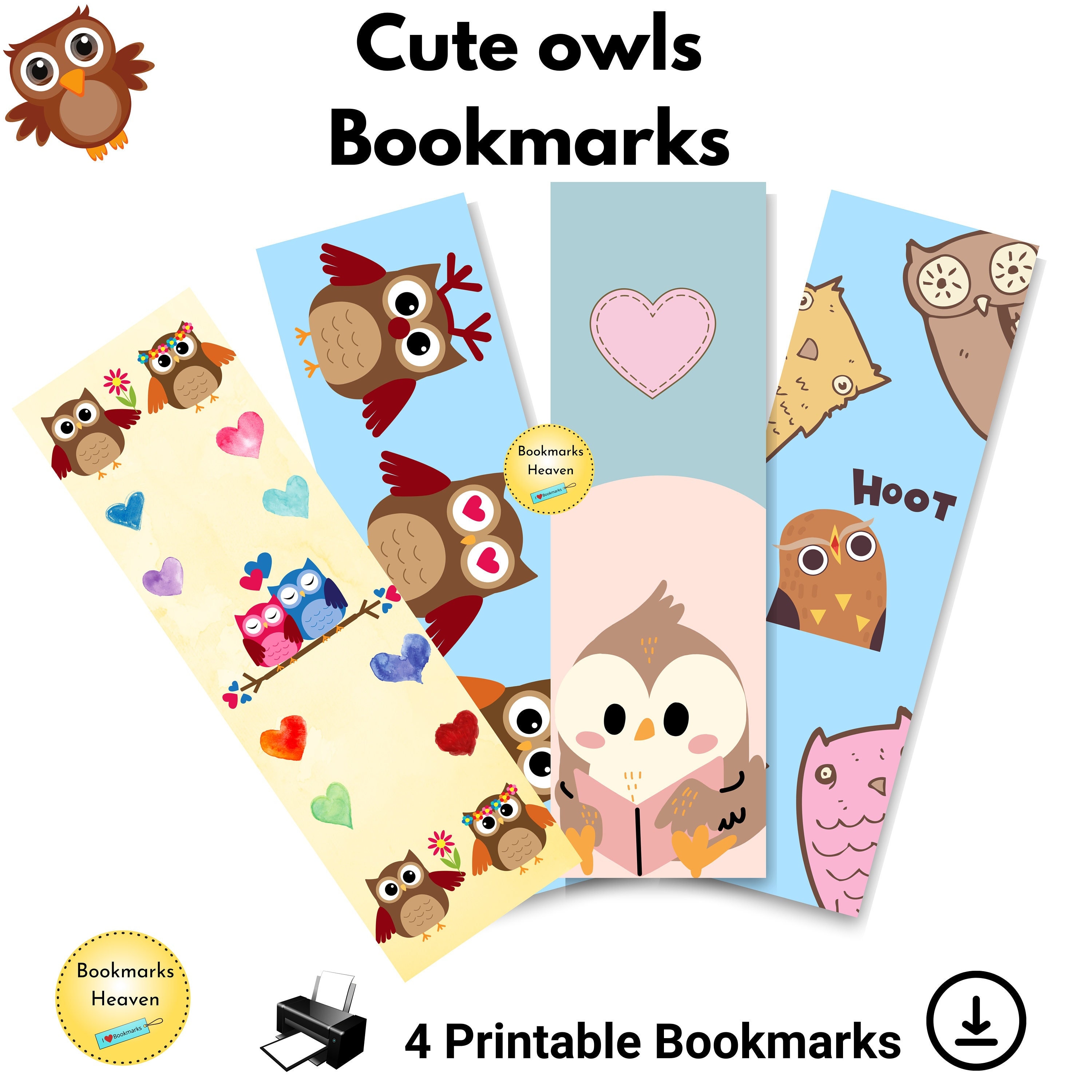Printable Owl Bookmarks