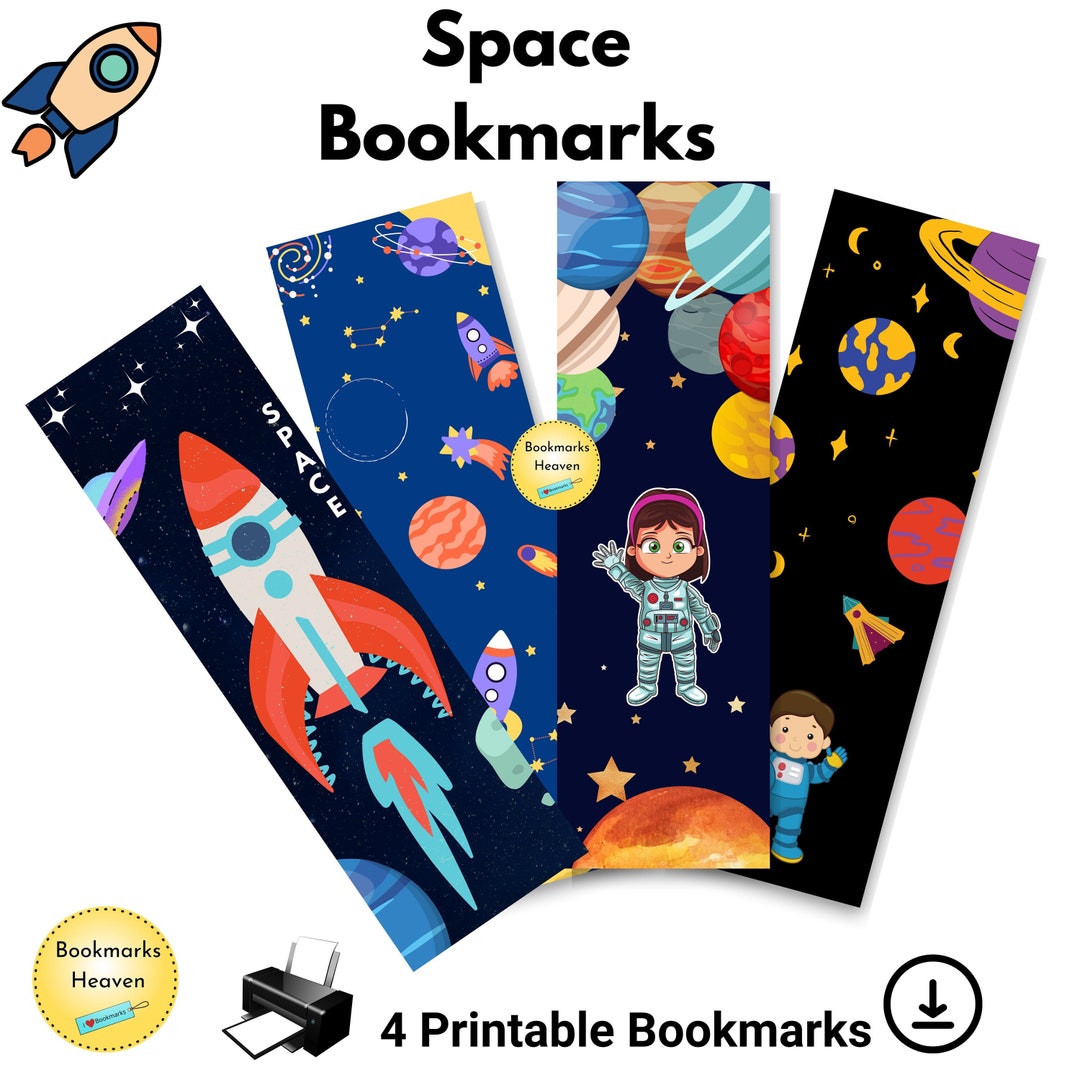 Space Bookmark, Bookmarks for Kids, Bookmarks Template, Space Bookmarks ...
