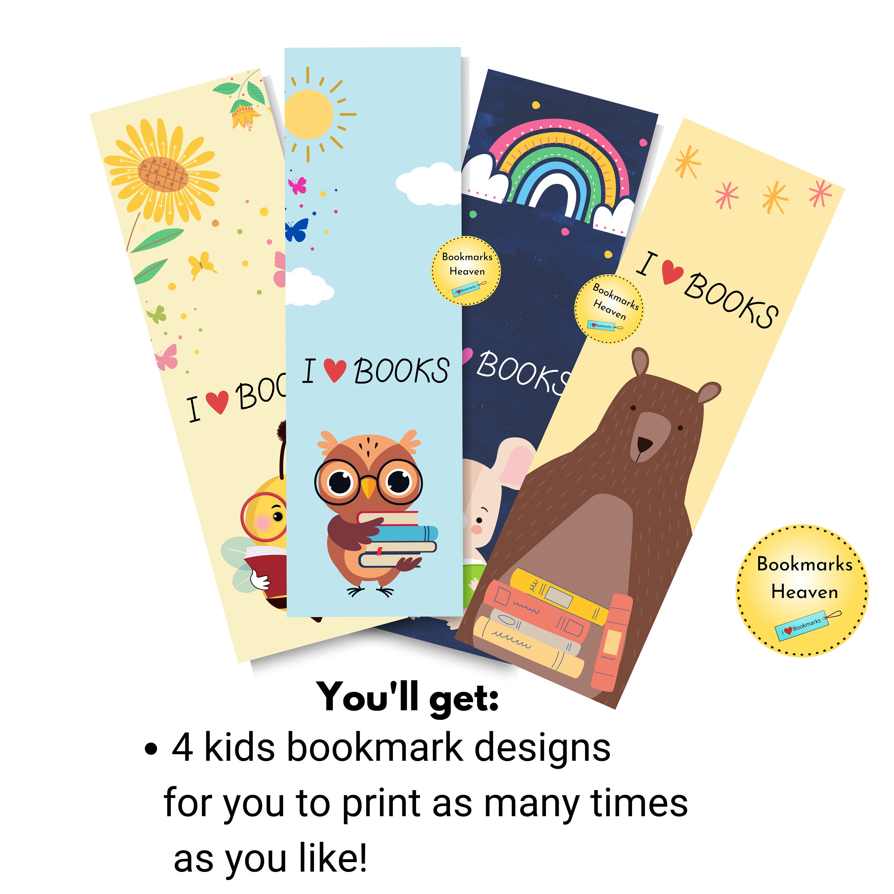 Printable Bookmarks for Kids, Back to School Bookmarks, Children ...