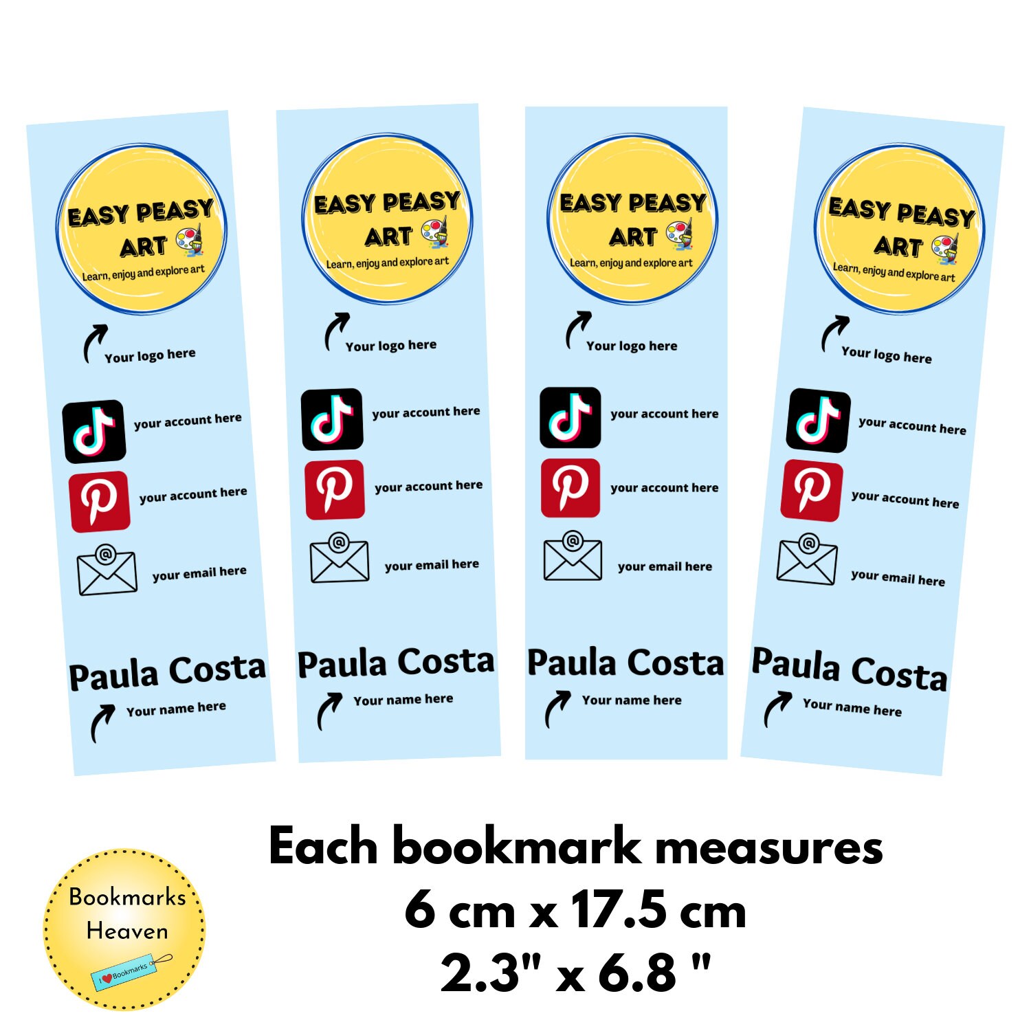 Printable Business Bookmarks Small Business Cards - Etsy