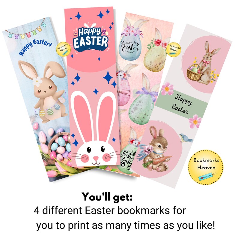 Happy Easter Printable Bookmarks for Kids Easter Bookmarks - Etsy
