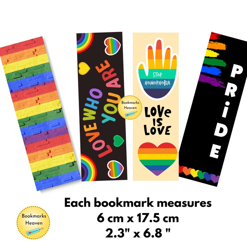 Pride Bookmark Printable LGBTQ Bookmark Digital Bookish - Etsy