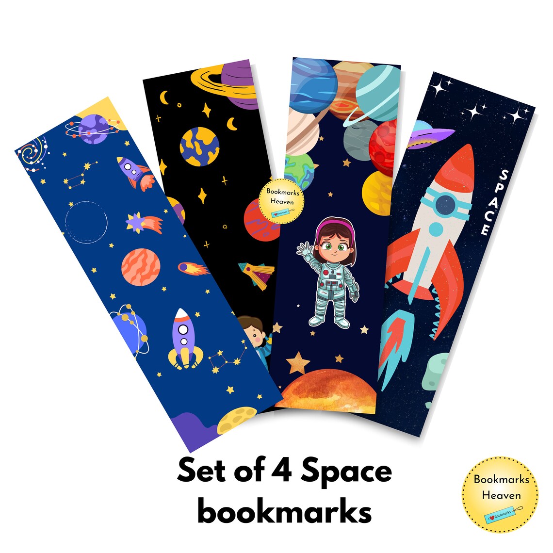 Space Bookmark, Bookmarks for Kids, Bookmarks Template, Space Bookmarks ...