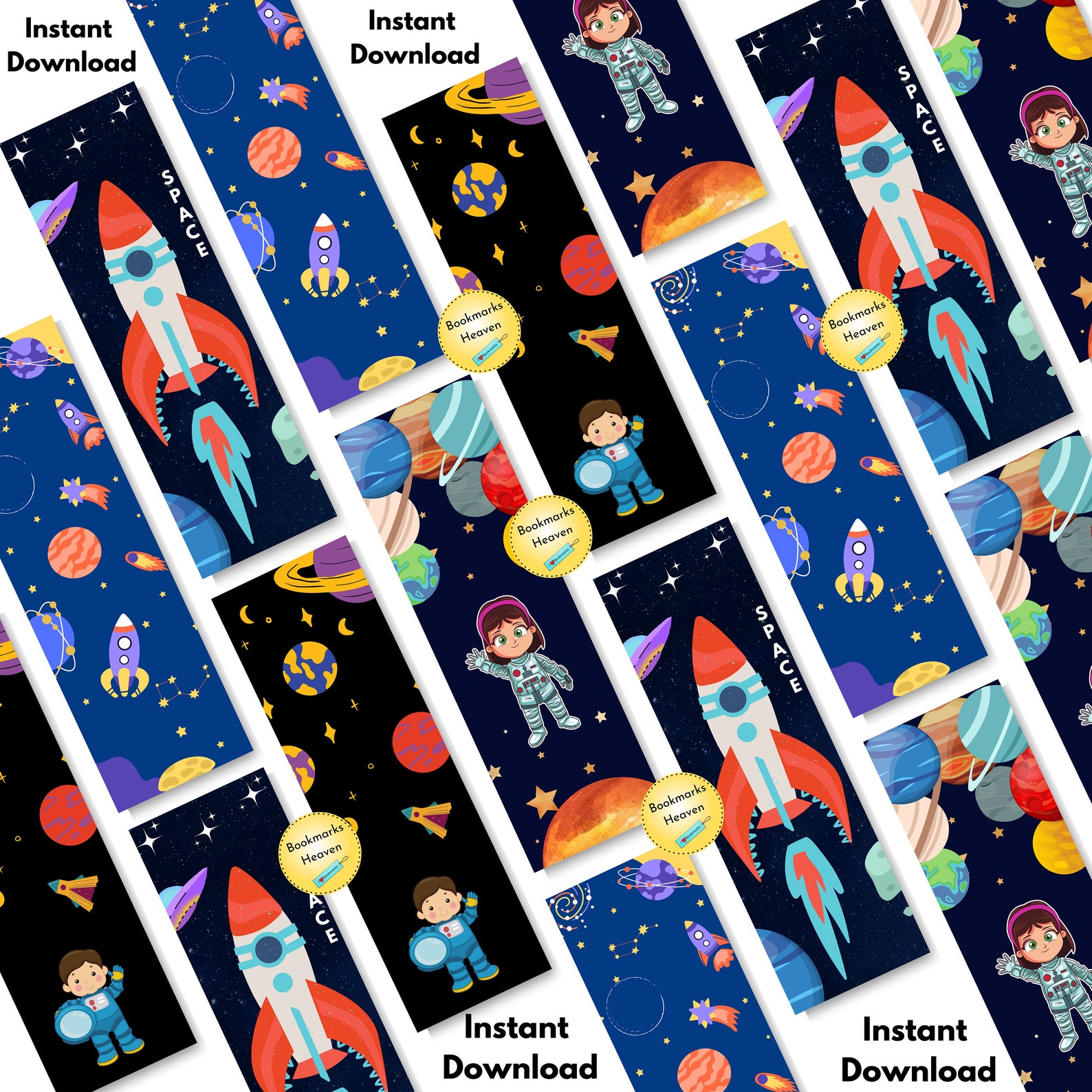 Space Bookmark, Bookmarks for Kids, Bookmarks Template, Space Bookmarks ...