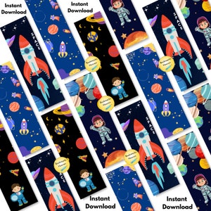 Space Bookmark, Bookmarks for Kids, Bookmarks Template, Space Bookmarks ...