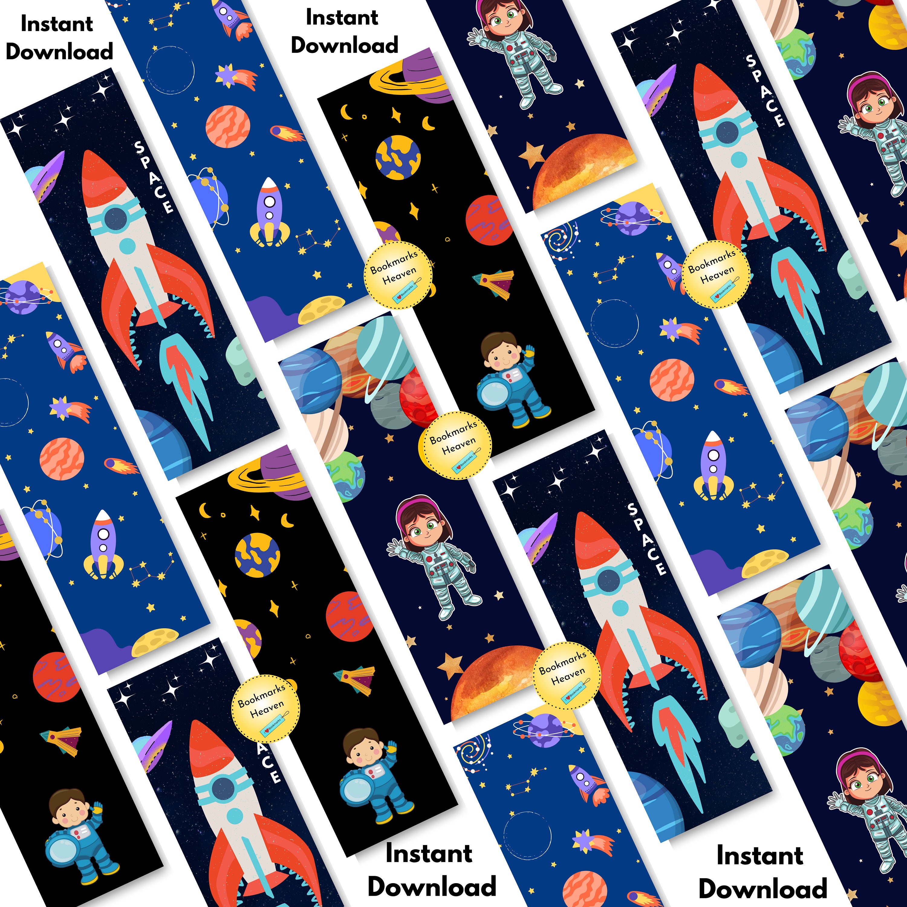 Space Bookmark, Bookmarks for Kids, Bookmarks Template, Space Bookmarks ...