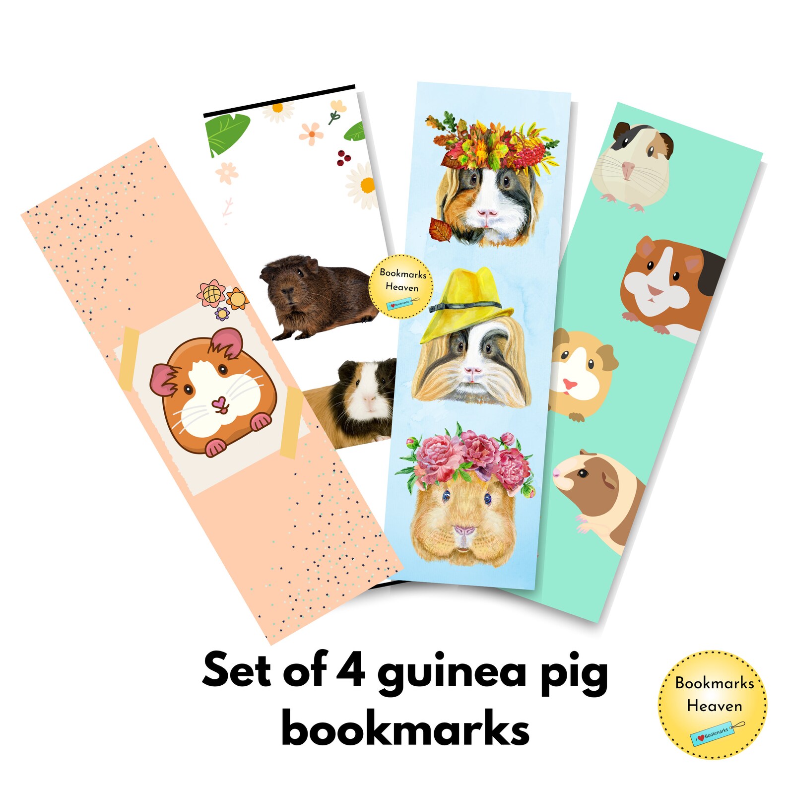 Guinea Pig Bookmark, Guinea Pig Gift, Guinea Pig Lover Gift, Digital ...