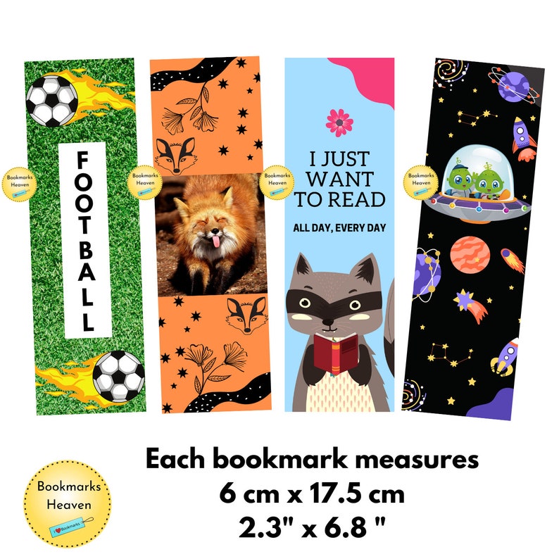 Printable Bookmarks for Kids Bundle, Classroom Digital Download ...