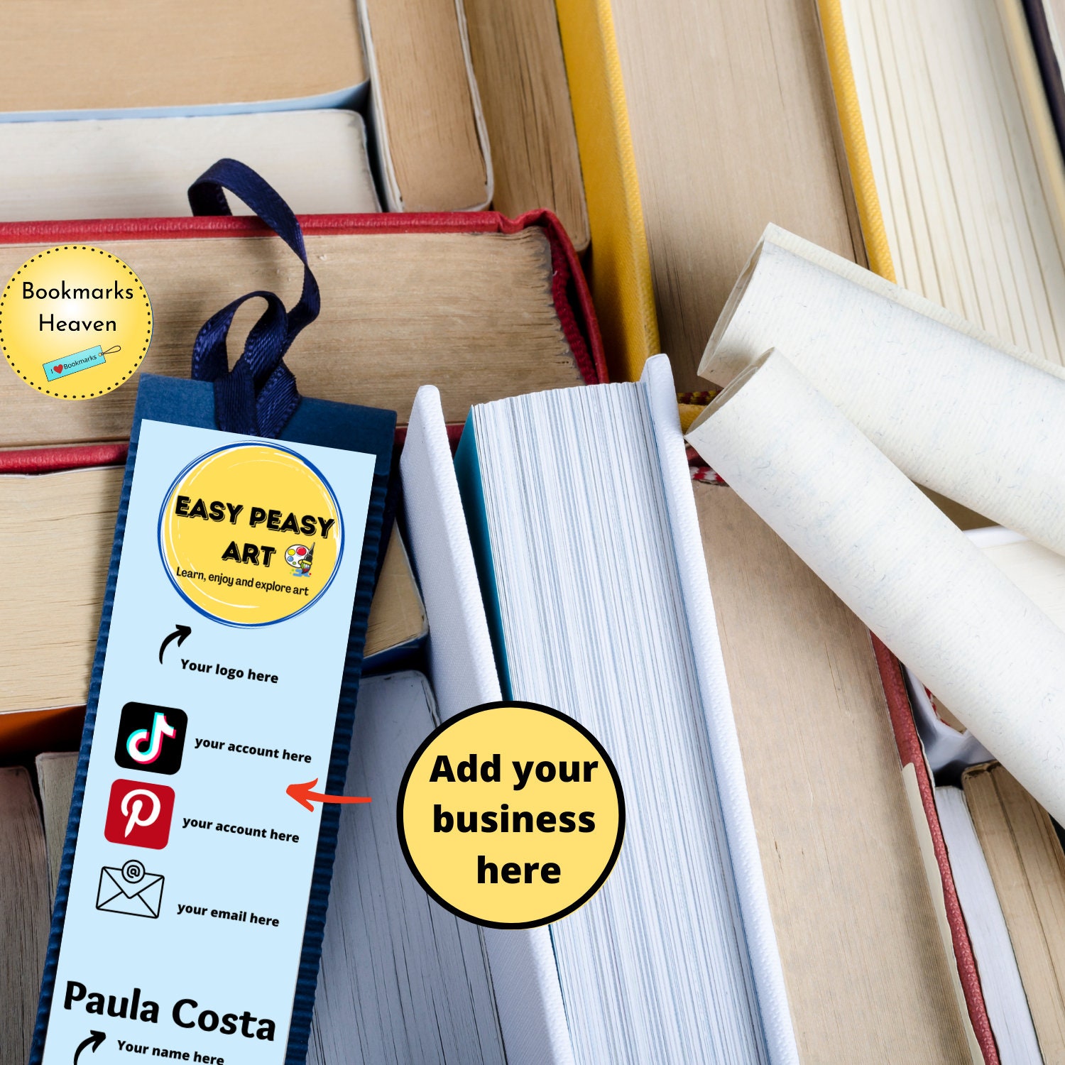 Printable Business Bookmarks Small Business Cards - Etsy