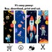 Space Bookmark, Bookmarks for Kids, Bookmarks Template, Space Bookmarks ...