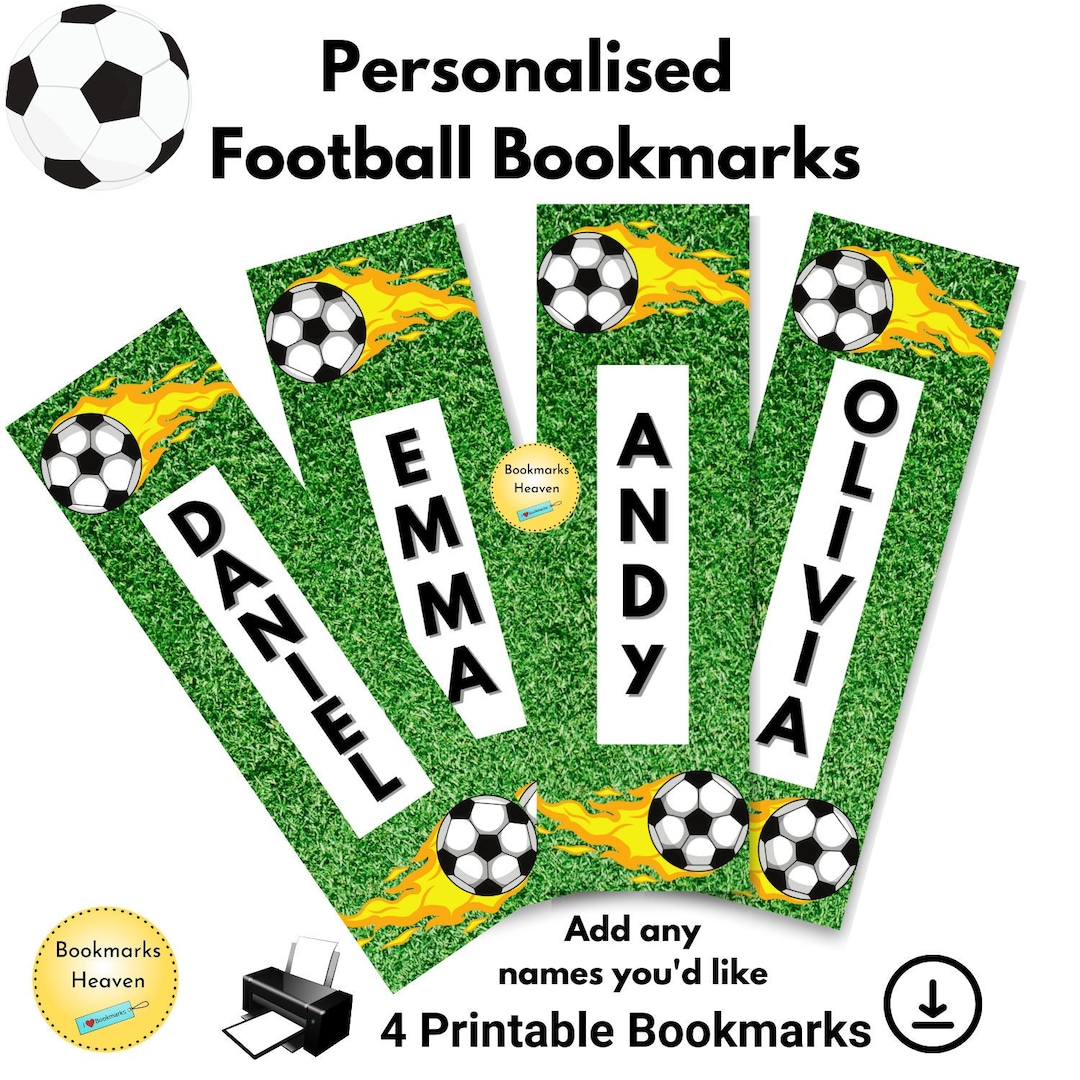 Custom Bookmarks Template, Stocking Stuffer for Boys, Personalized ...