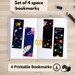 Set of Bookmarks Space, Planets Printable Bookmarks, Outer Space ...