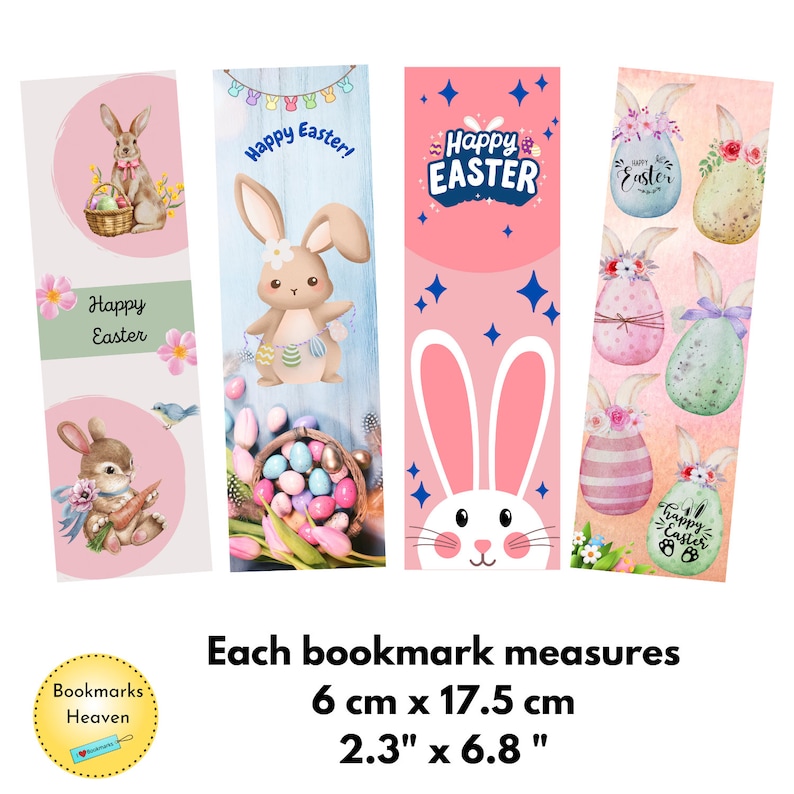 Happy Easter Printable Bookmarks for Kids, Easter Bookmarks for Kids ...