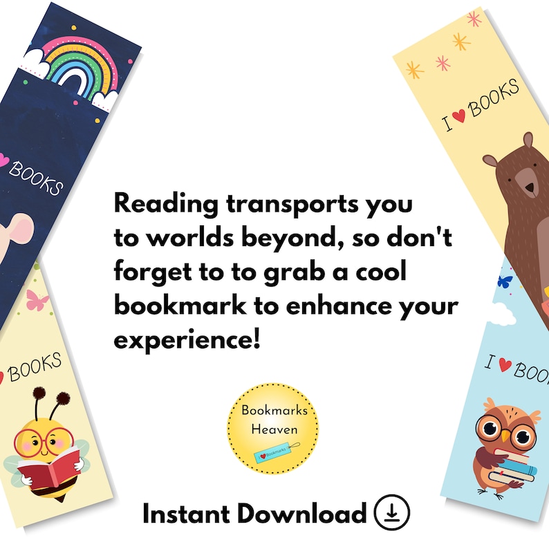 Printable Bookmarks for Kids, Back to School Bookmarks, Children ...