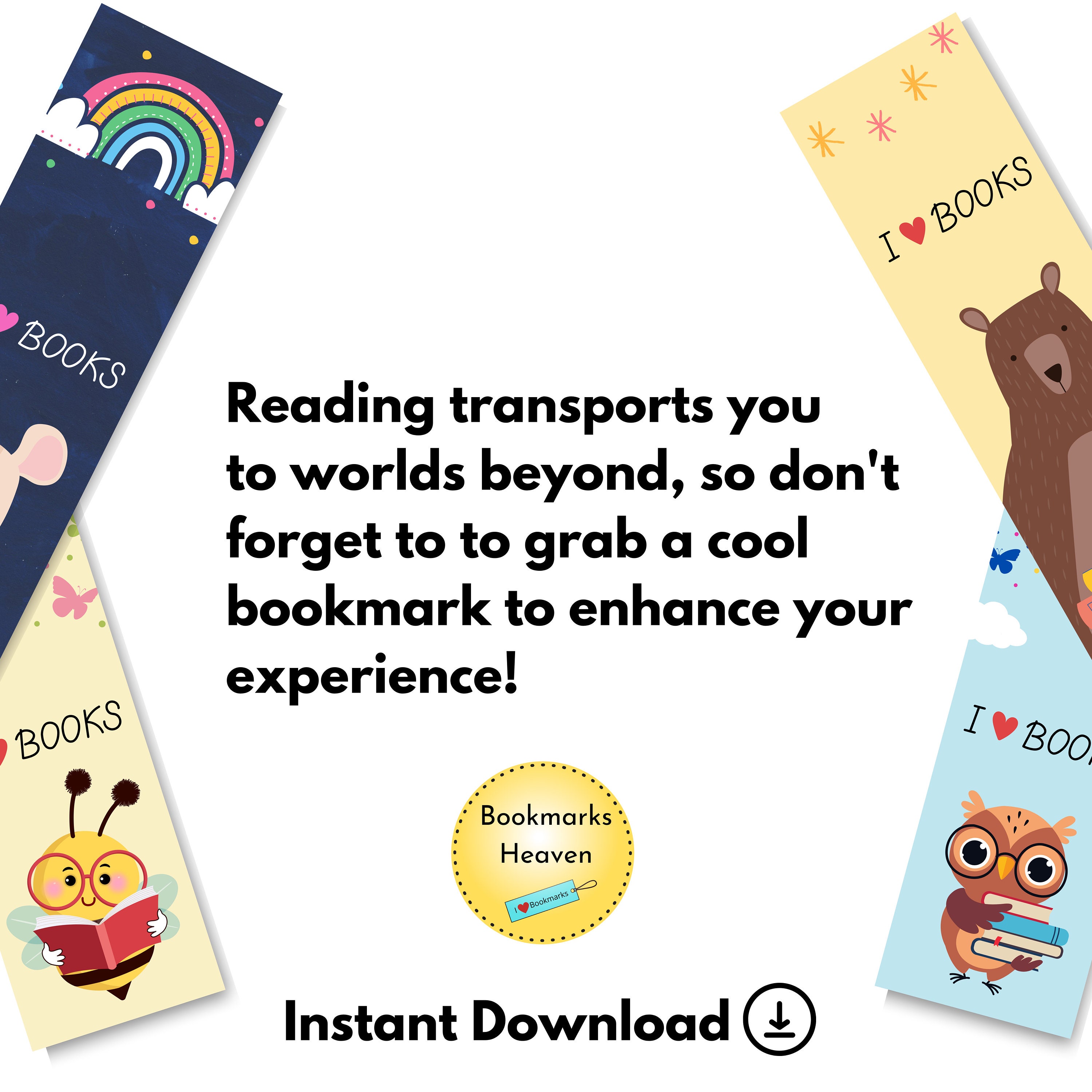 Printable Bookmarks for Kids, Back to School Bookmarks, Children ...