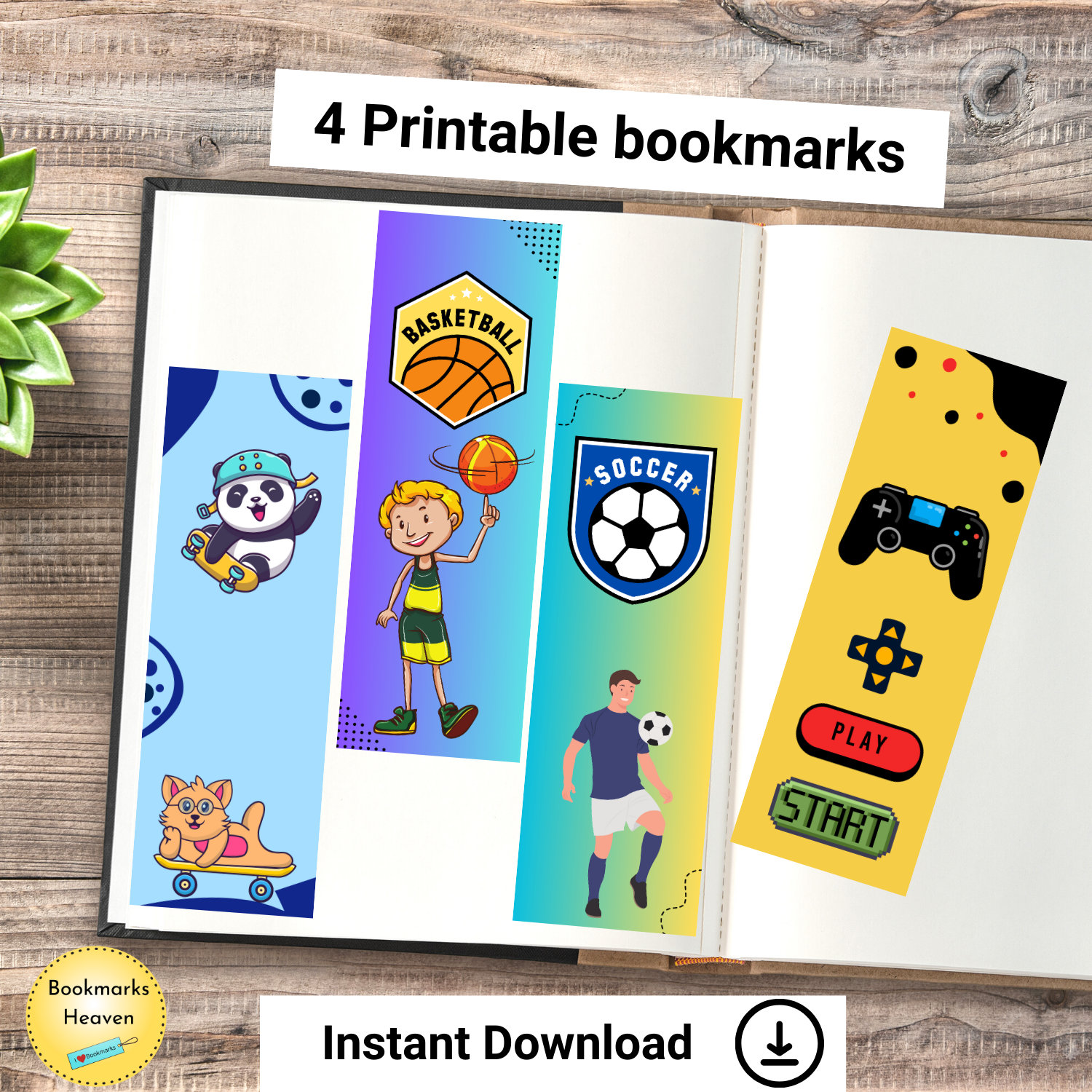 Gamer Bookmark Printable, Bookish Gifts for Kids, Kids Bookmarks ...