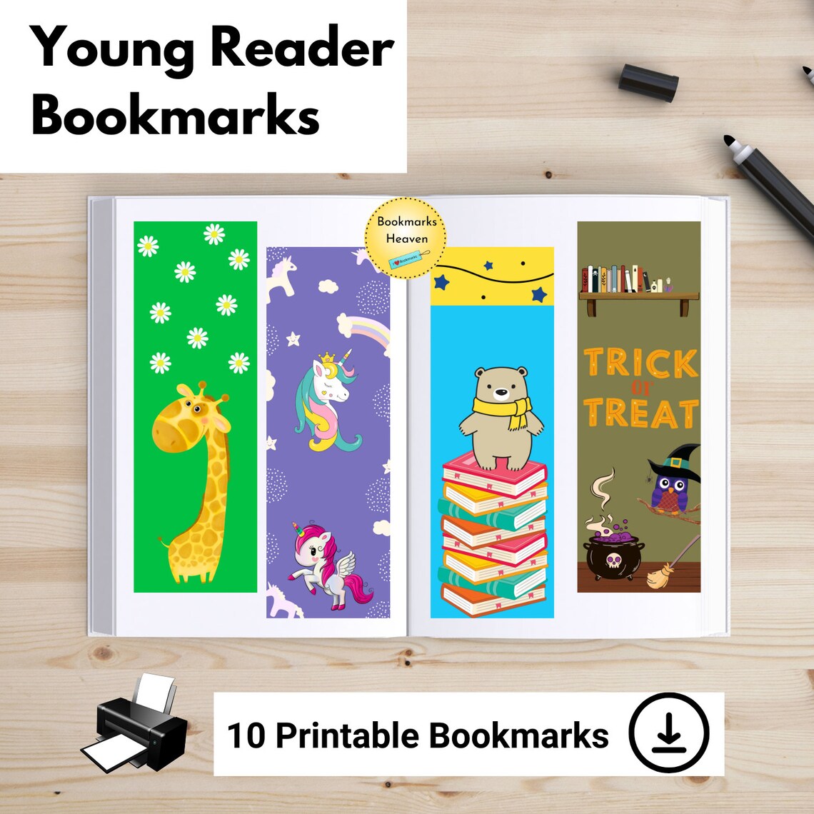 Printable Bookmarks for Kids Bundle, Classroom Digital Download ...
