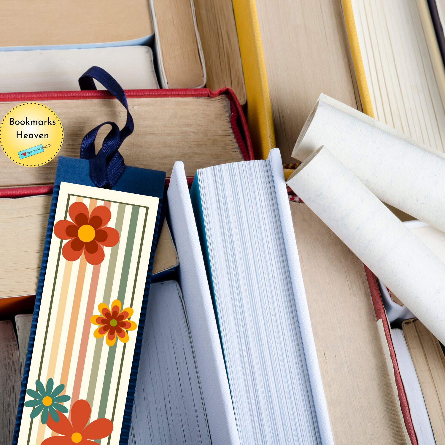 Retro Bookmarks Digital Download, 70s Bookmarks Designs Printable, Book ...