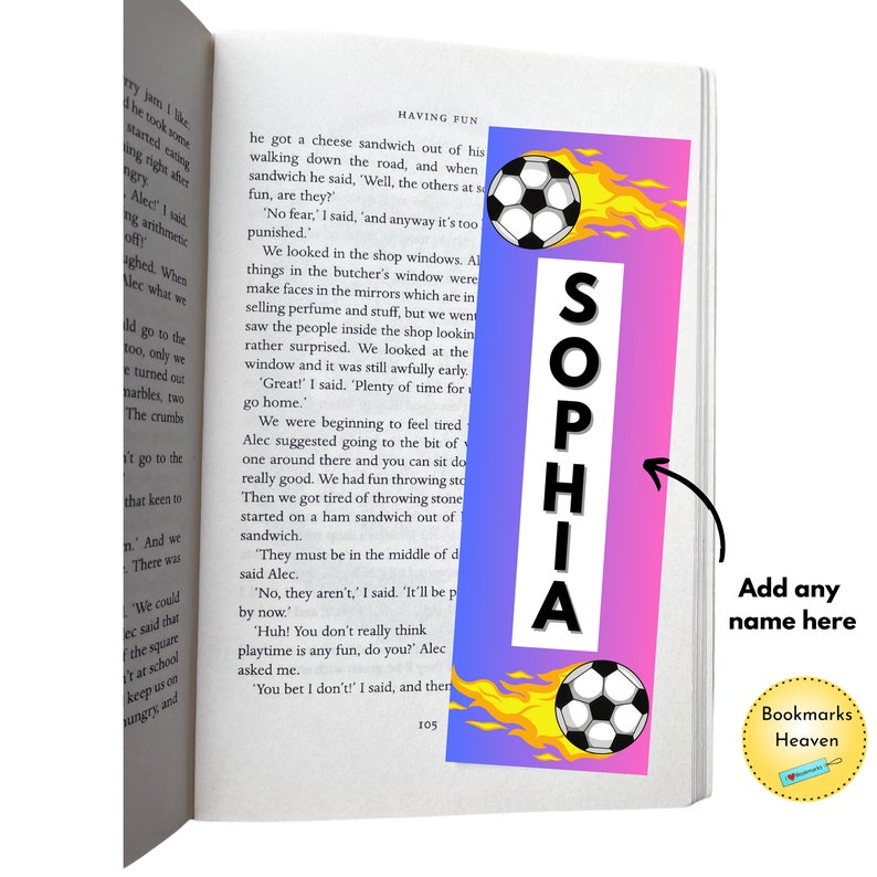 Personalized Soccer Girl Bookmarks, Custom Bookmarks Digital Download ...