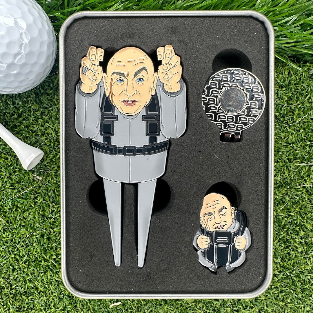 Puttbuddies™ Evil Doctor Divot Tool W/ Mini Clone Ball Marker, Gift for ...