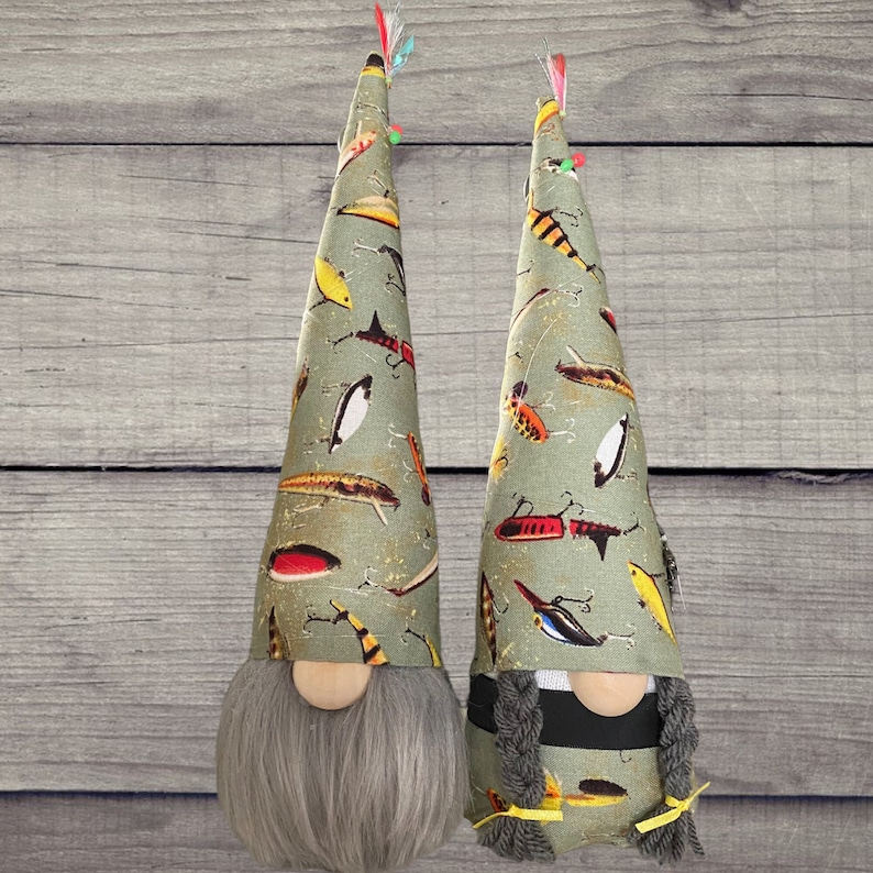 Fishing Theme Gnomes, Fly Fishing Gnome Set - Etsy