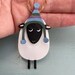 Grumpy Sheep With Hat Hanging Christmas Decoration - Etsy UK