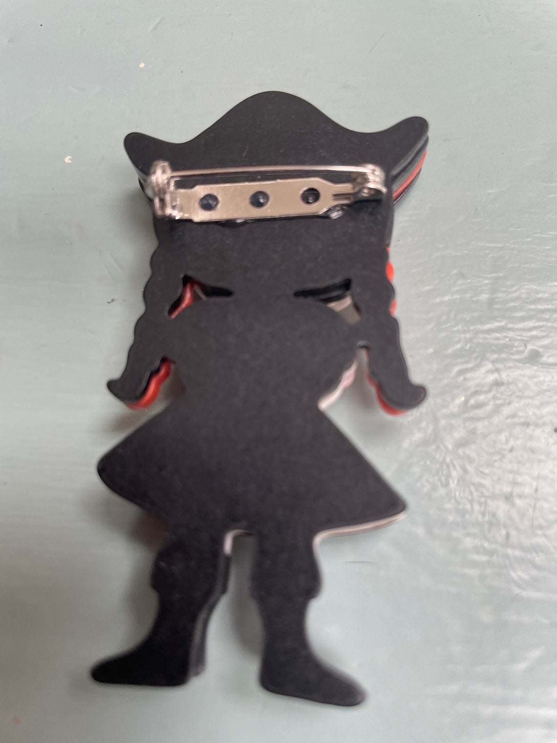 Acrylic Grey Hair Pirate Brooch - Etsy