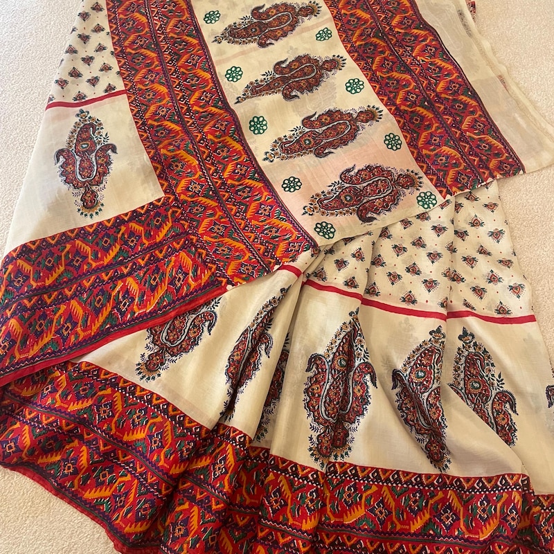 Block Printed Sarees - Etsy