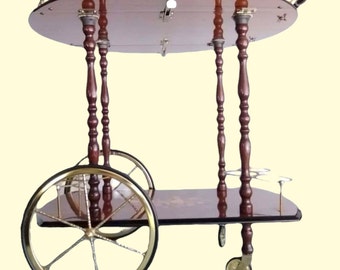 Italian Inlaid Tea Cart - Etsy
