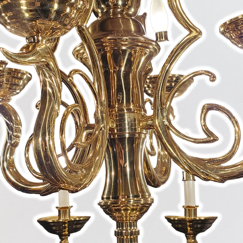 Chandelier Made by Virginia Metalworks. Swan Design in Solid Brass - Etsy